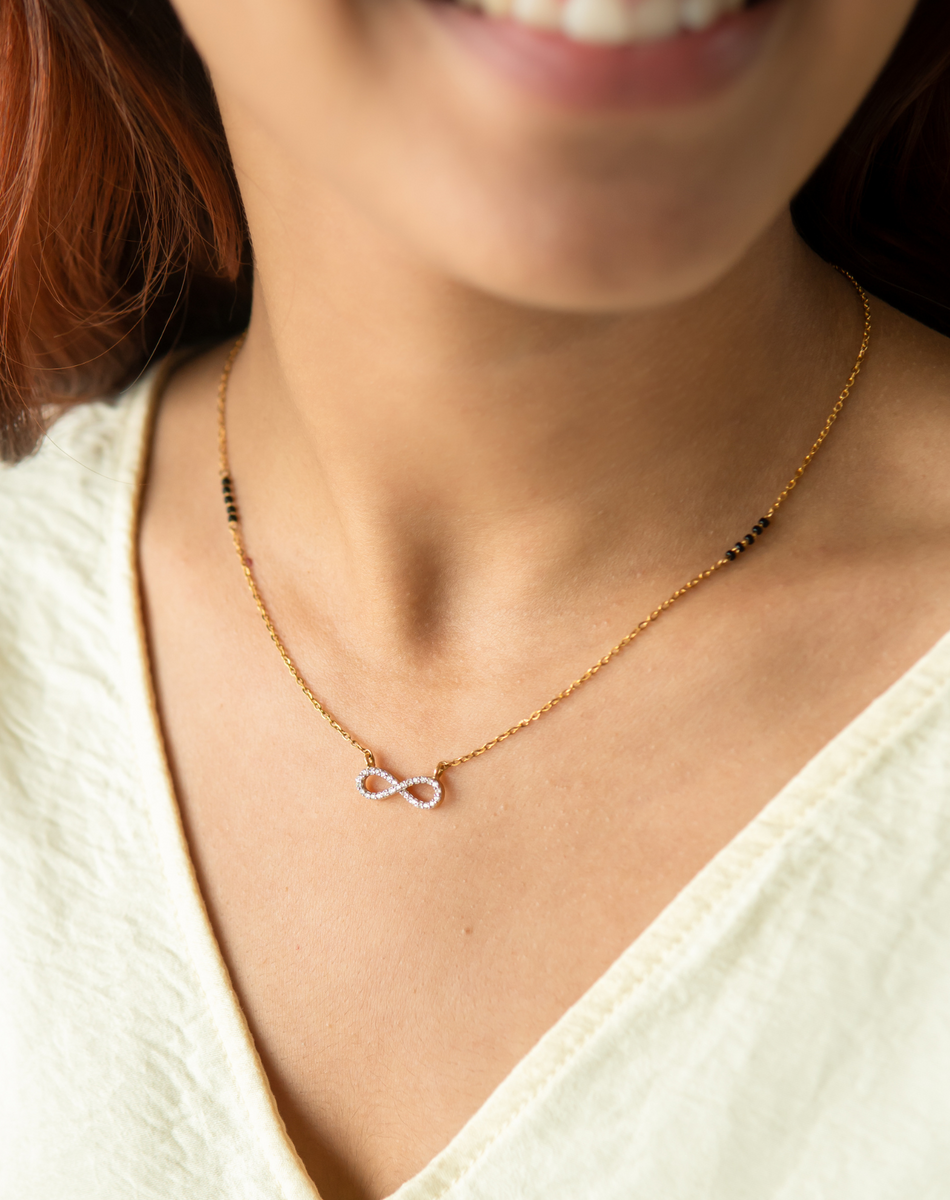 Diamond Infinity Mangalsutra | 18KT Gold Mangalsutra | STAC Fine Jewellery